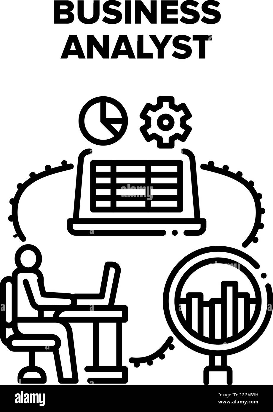 Business Analyst Vector Concept Color Illustration Stock Vector Image