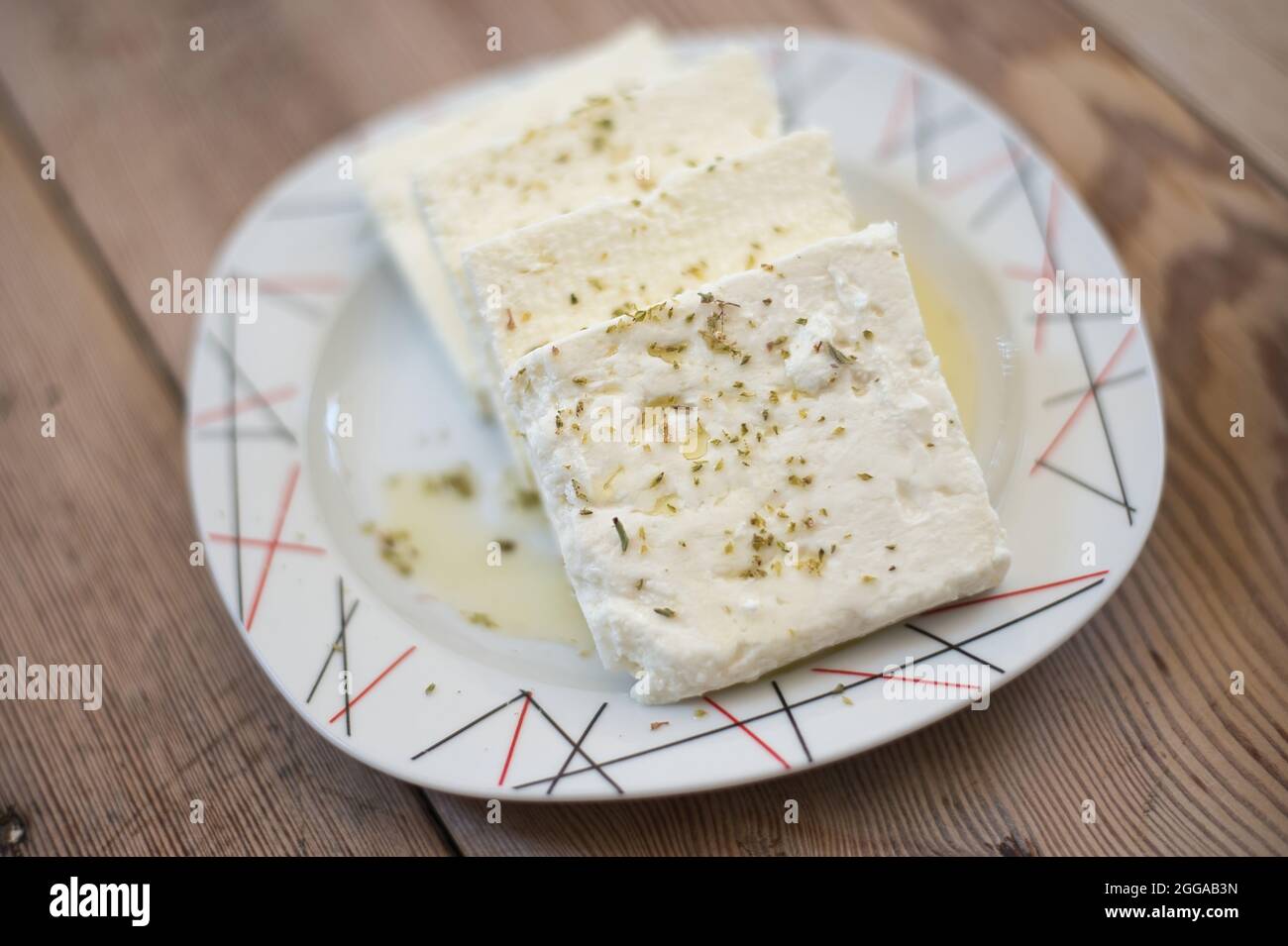 Greek traditional feta cheese. Delicious healthy sheep or goat feta ...
