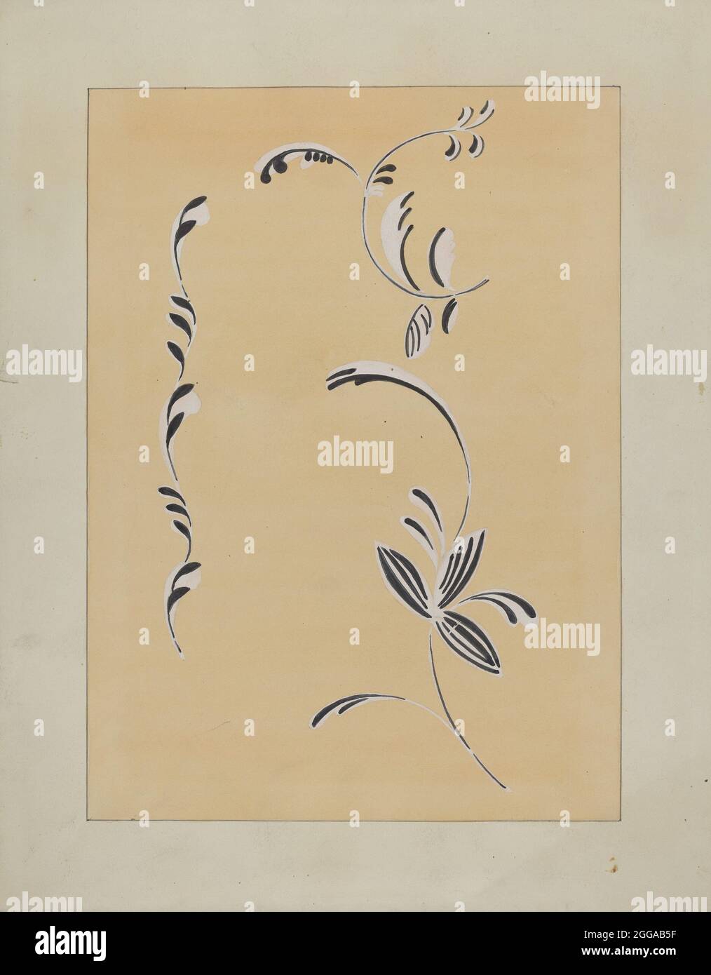 Stencilled Wall Decoration, c. 1936 Stock Photo - Alamy