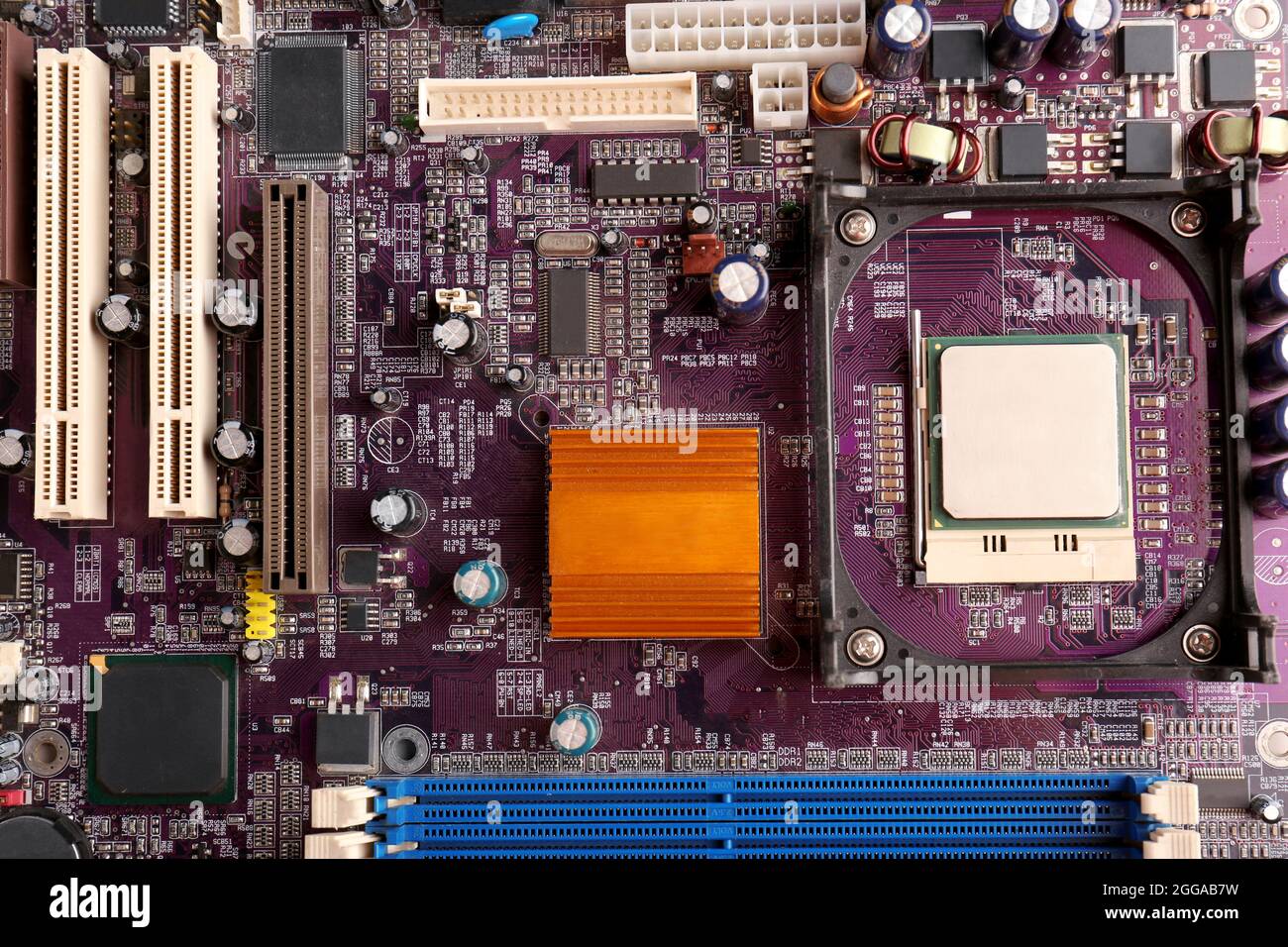 Motherboard detail, closeup Stock Photo - Alamy