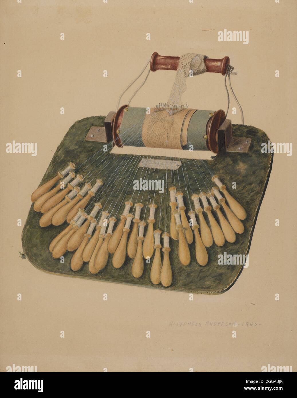 Hand Lace Loom, 1940 Stock Photo - Alamy