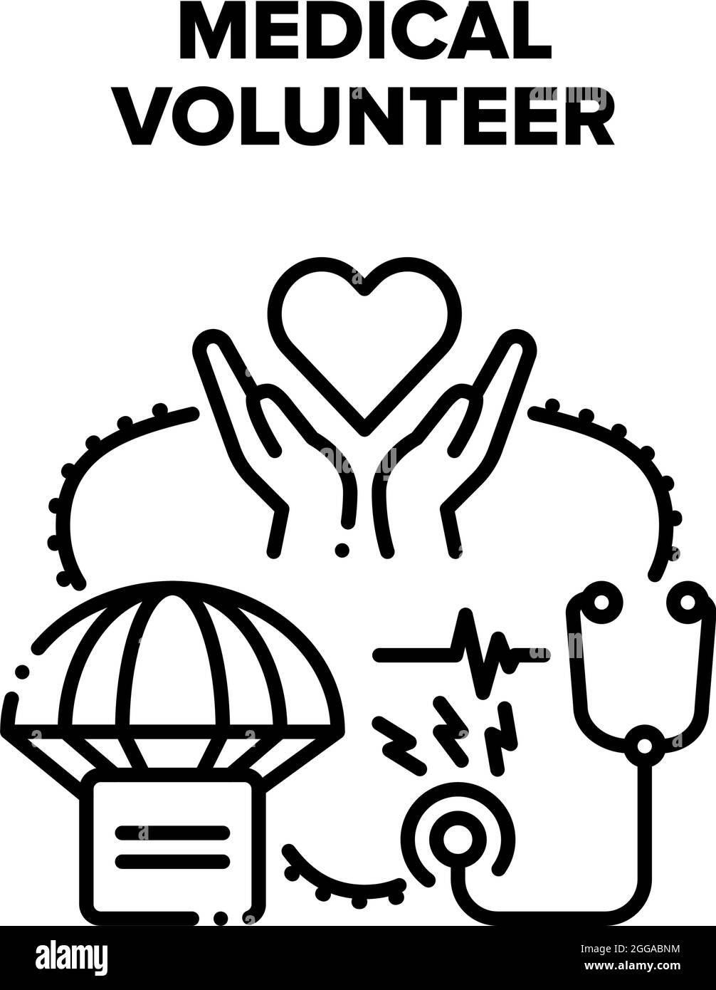 Medical Volunteer Vector Concept Illustration Stock Vector Image & Art ...