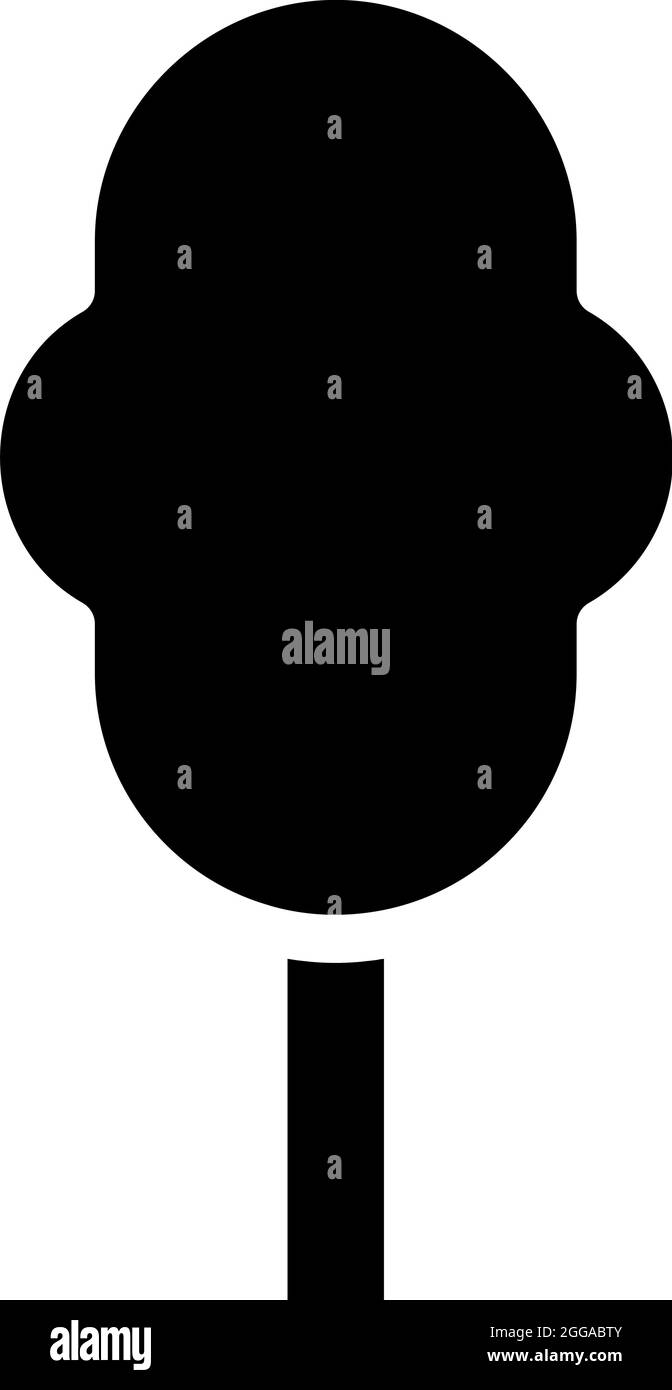 illustration vector and logo tree solid style. icon on white background ...