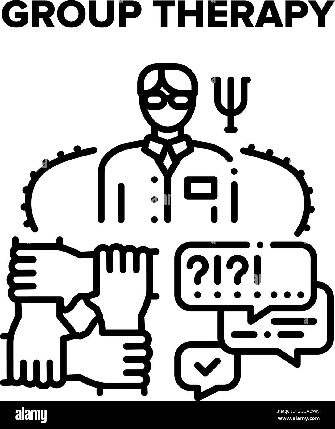 Group Therapy Vector Concept Color Illustration Stock Vector Image ...