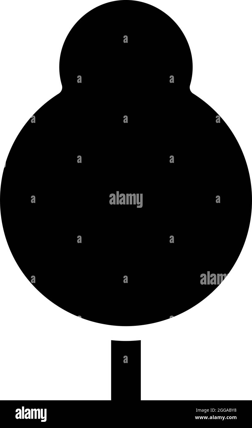 illustration vector and logo tree solid style. icon on white background ...