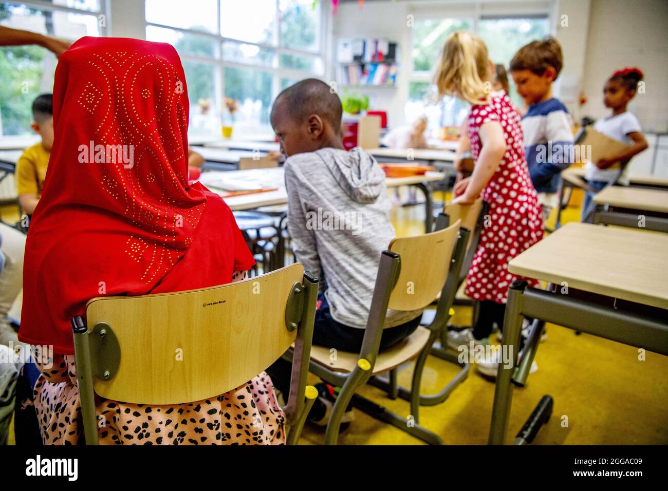 Dutch children back to school, after the summer holidays, in Rotterdam ...