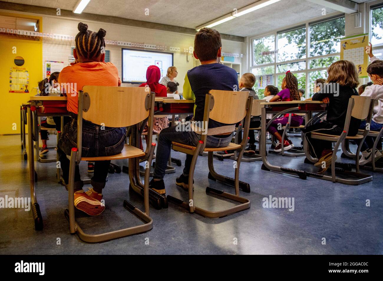 Dutch children back to school, after the summer holidays, in Rotterdam ...