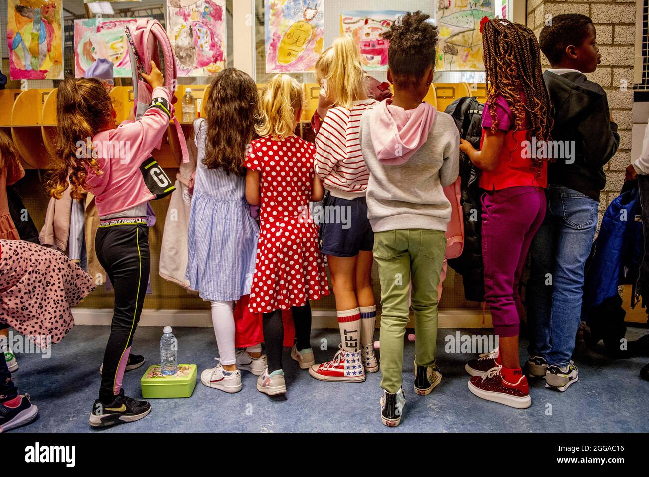 Dutch children back to school, after the summer holidays, in Rotterdam ...