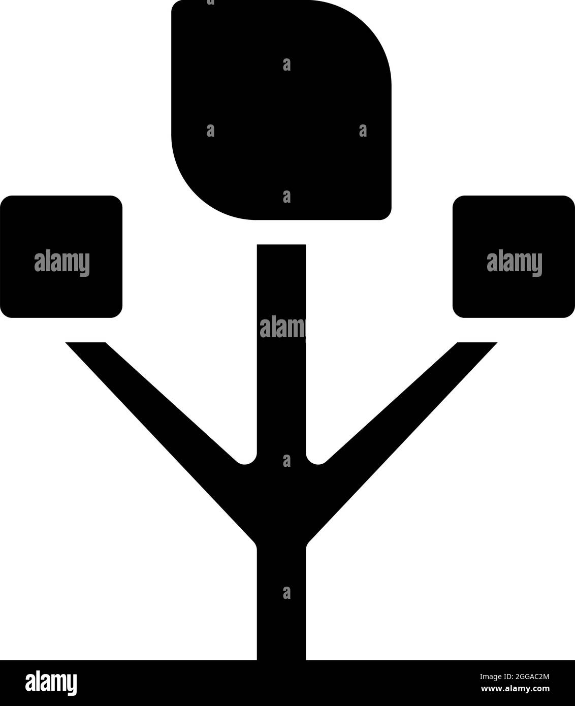 illustration vector and logo tree solid style. icon on white background ...