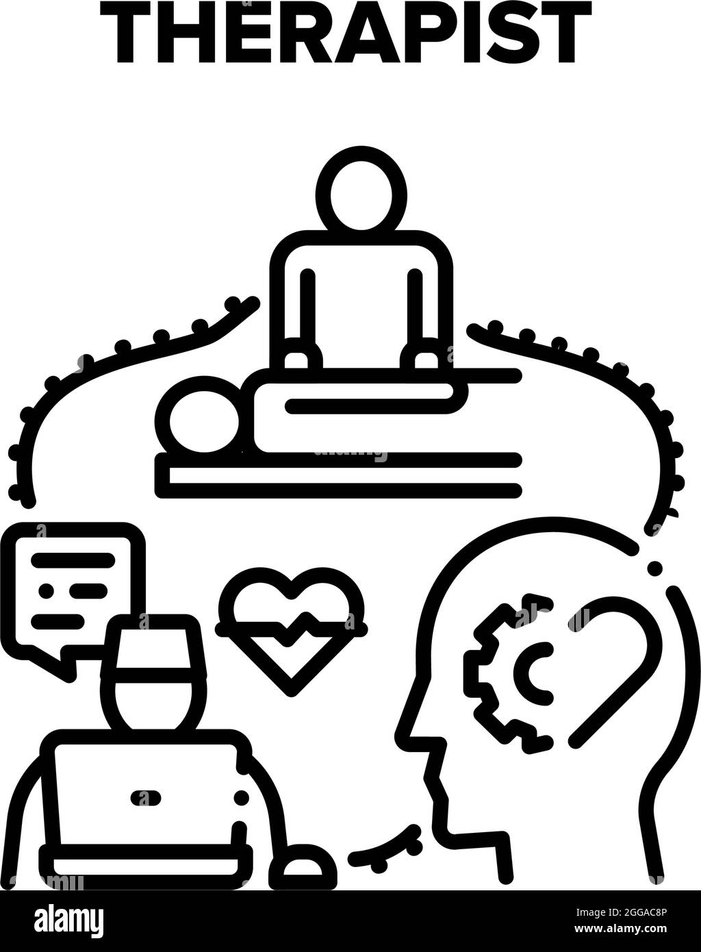 Therapist Doctor Vector Concept Color Illustration Stock Vector Image ...