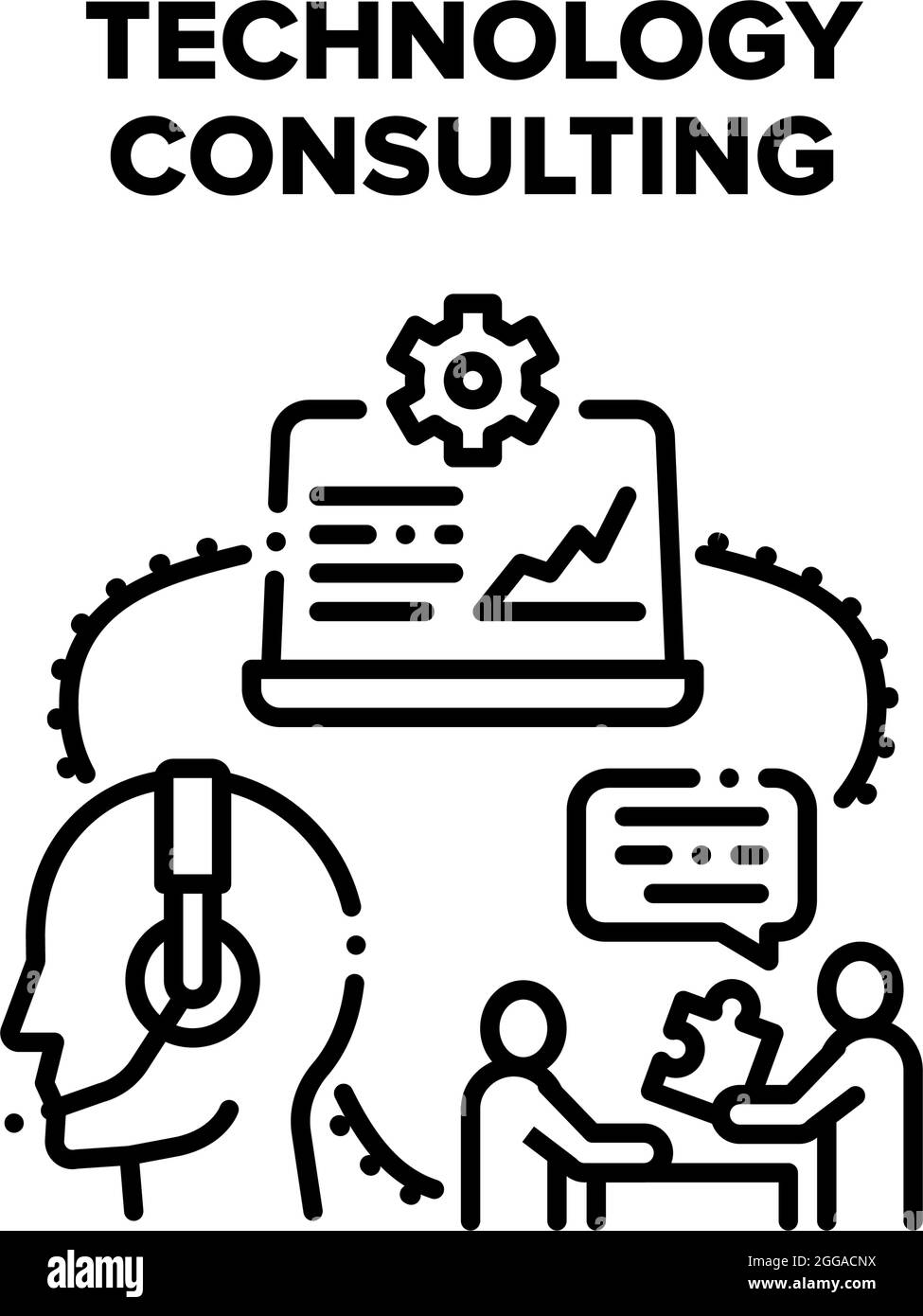 Technology Consulting Vector Concept Illustration Stock Vector Image ...