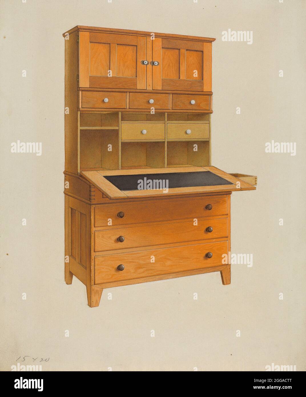 Shaker Secretary Desk, c. 1937 Stock Photo - Alamy
