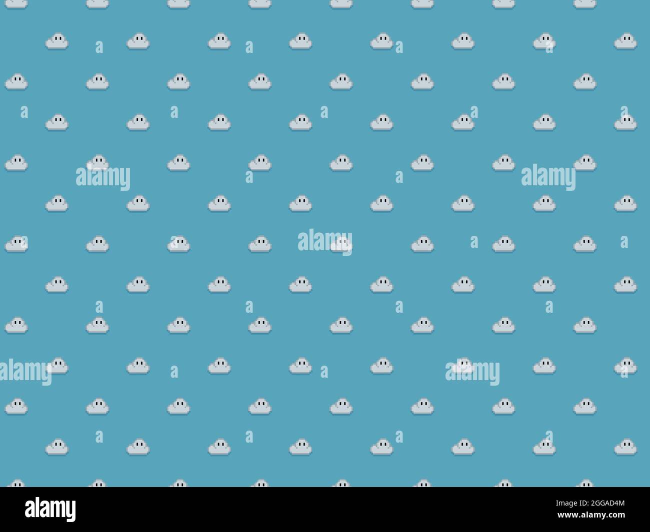 Pixel 8 bit cloud background - seamless high res pattern Stock Photo ...