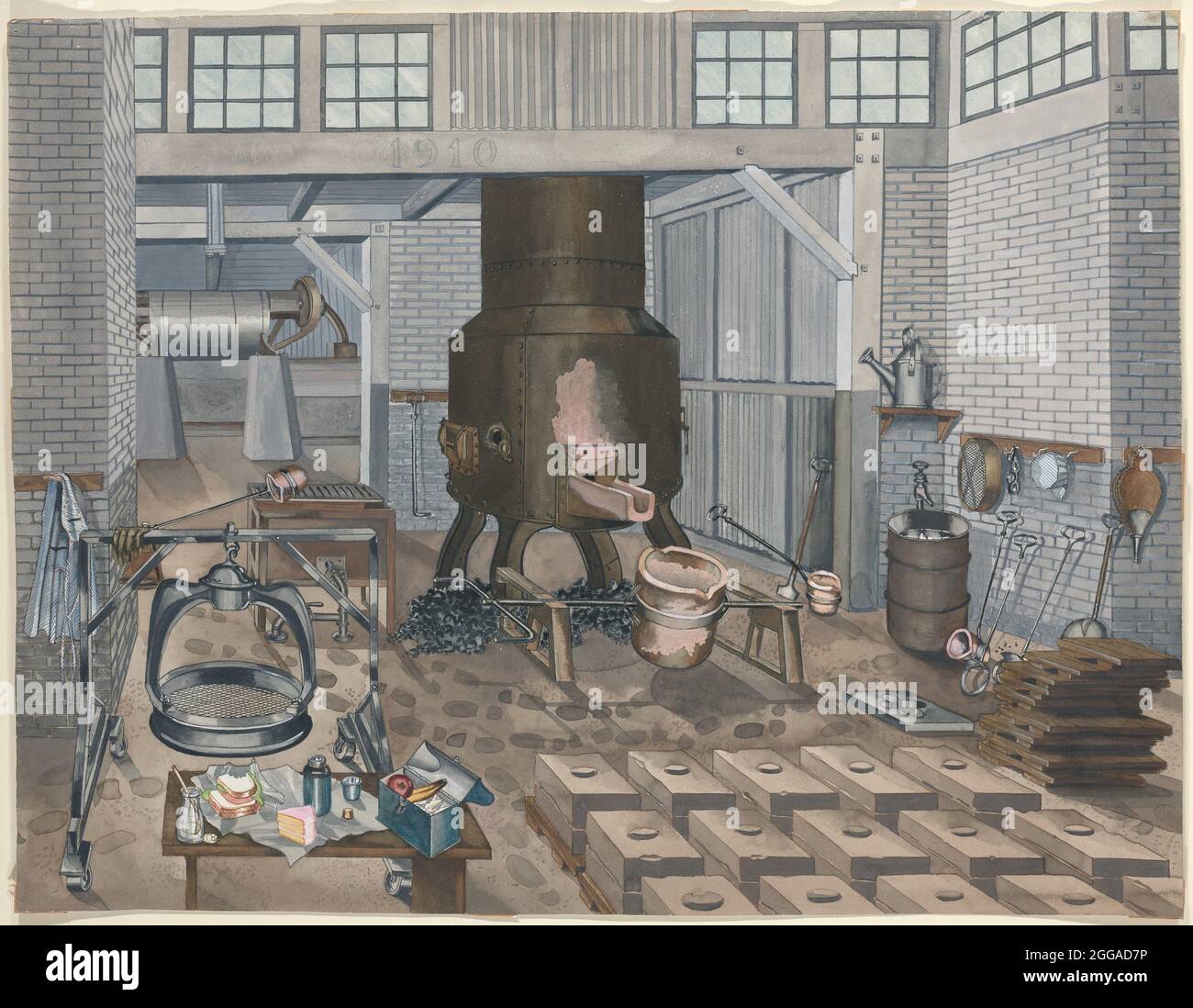 Iron Foundry, 1910, 1935/1942 Stock Photo - Alamy