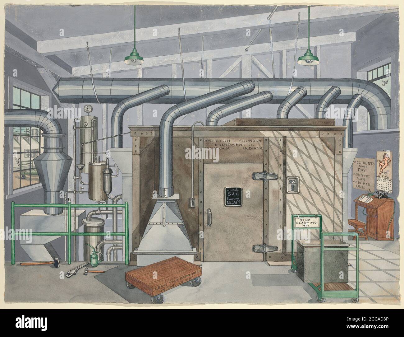 Exterior Sand Blasting Chamber, 1935, 1935/1942 Stock Photo - Alamy