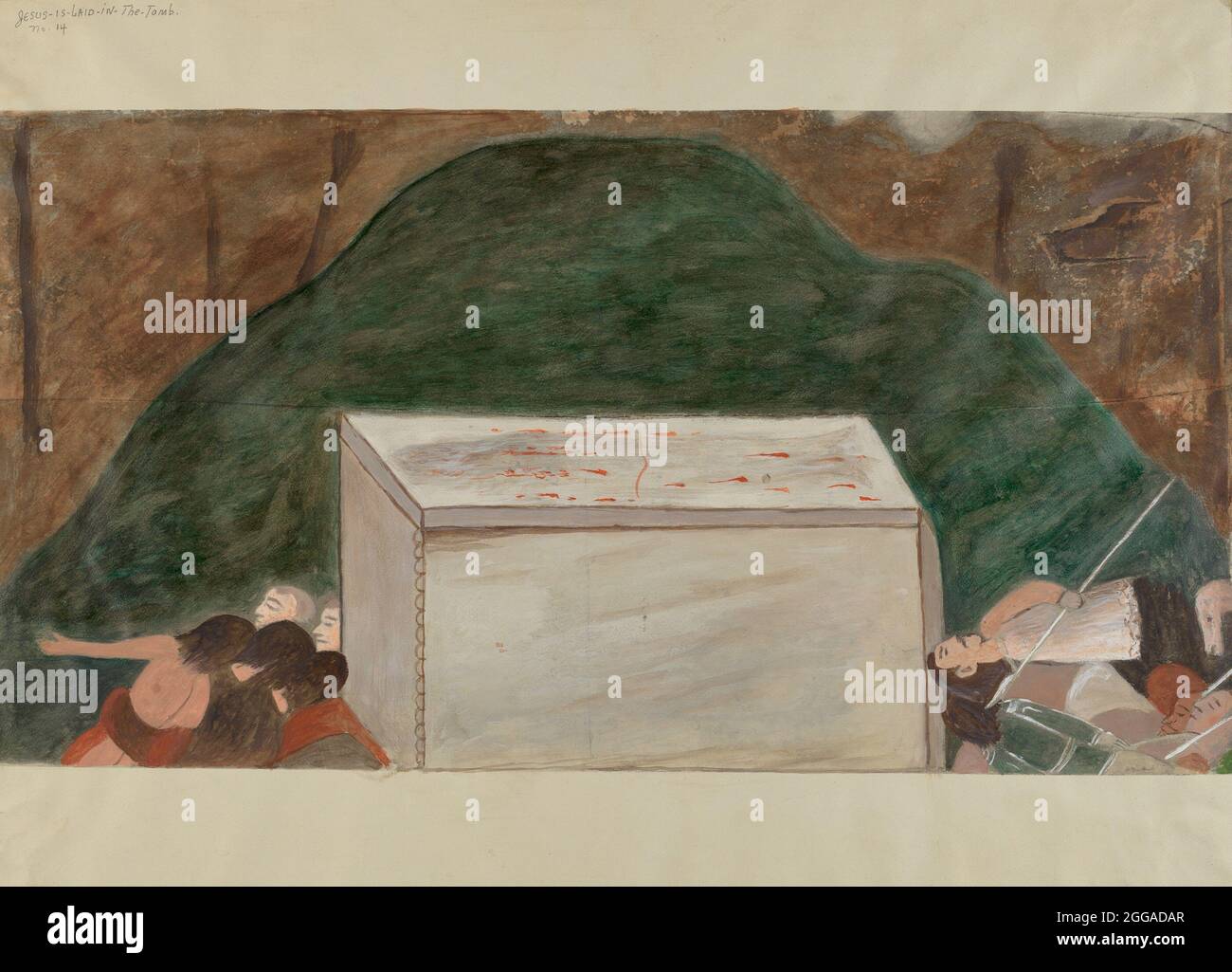 Station of the Cross No. 14: "Jesus is Laid in His Tomb", c. 1936 Stock ...