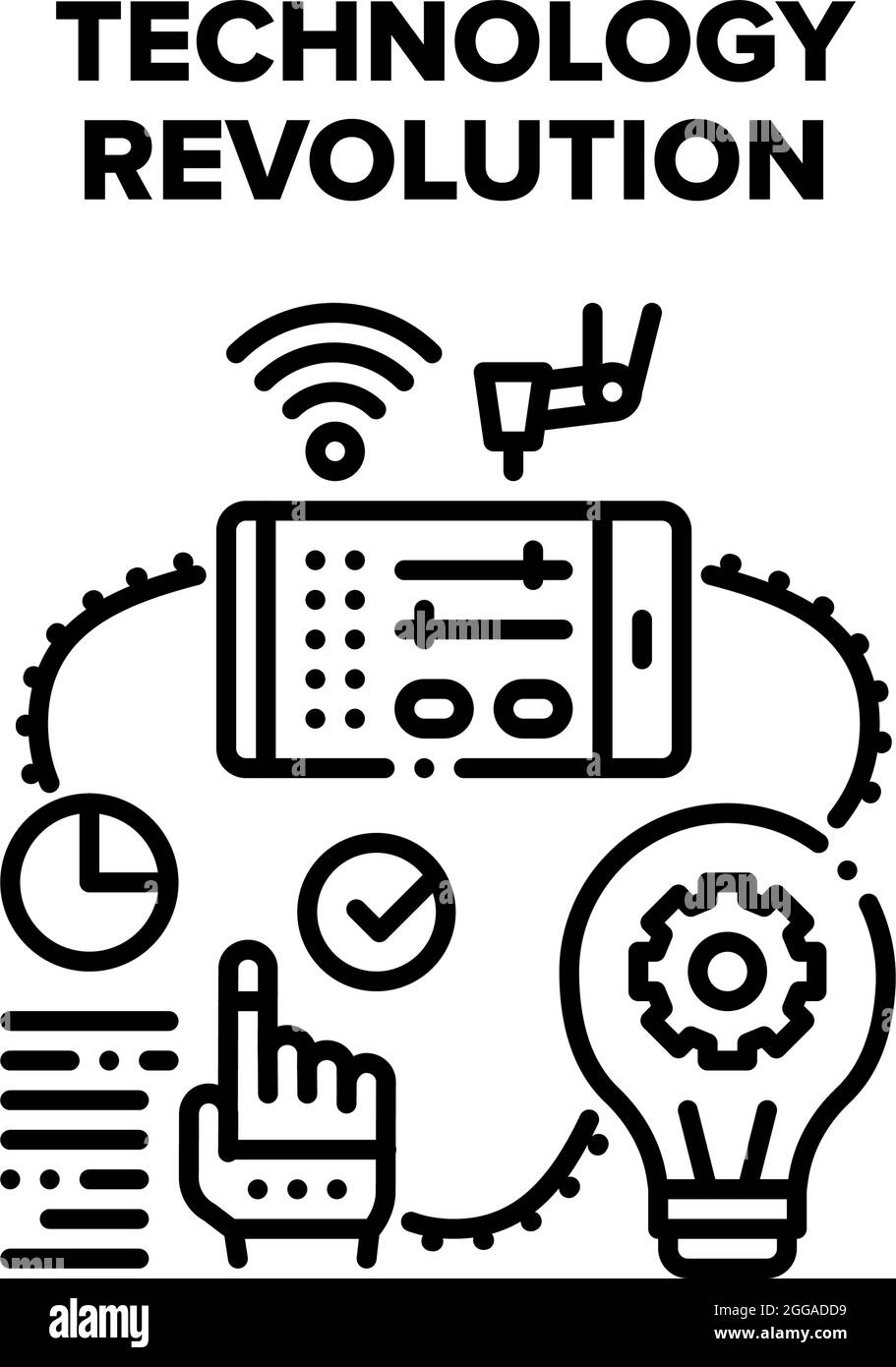 Technology Revolution Vector Concept Illustration Stock Vector Image ...