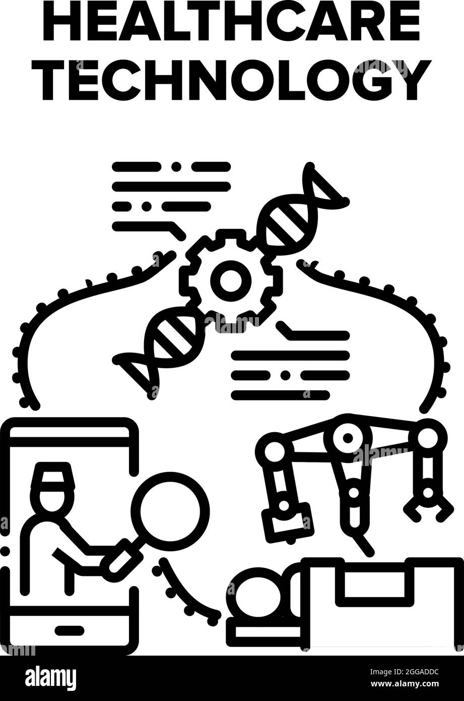 Healthcare Technology Vector Concept Illustration Stock Vector Image ...