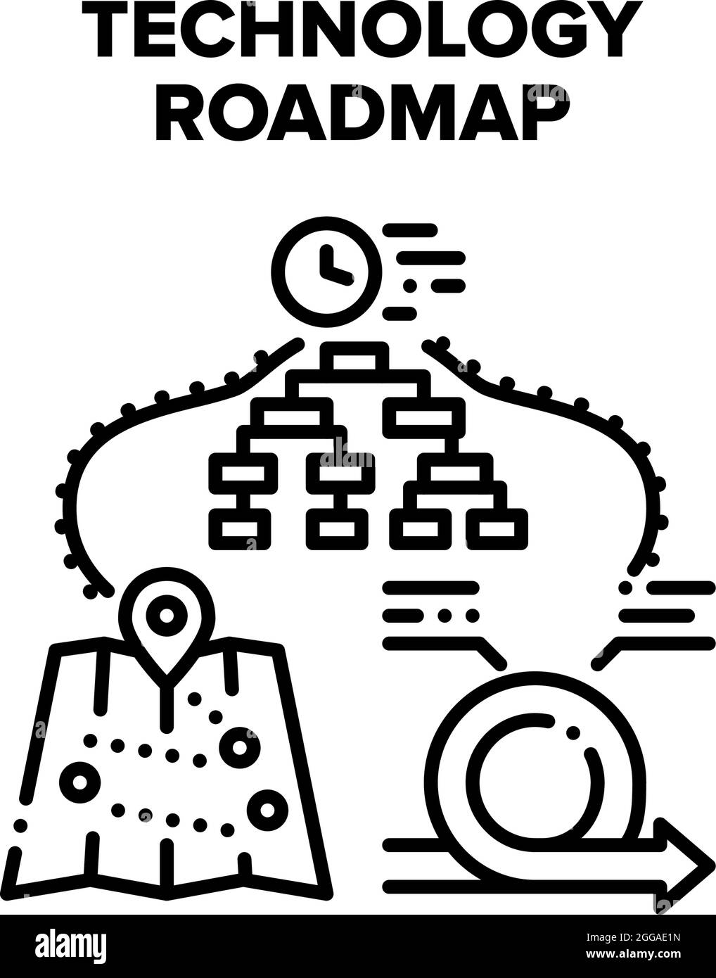 Technology Roadmap Vector Concept Illustration Stock Vector Image & Art ...