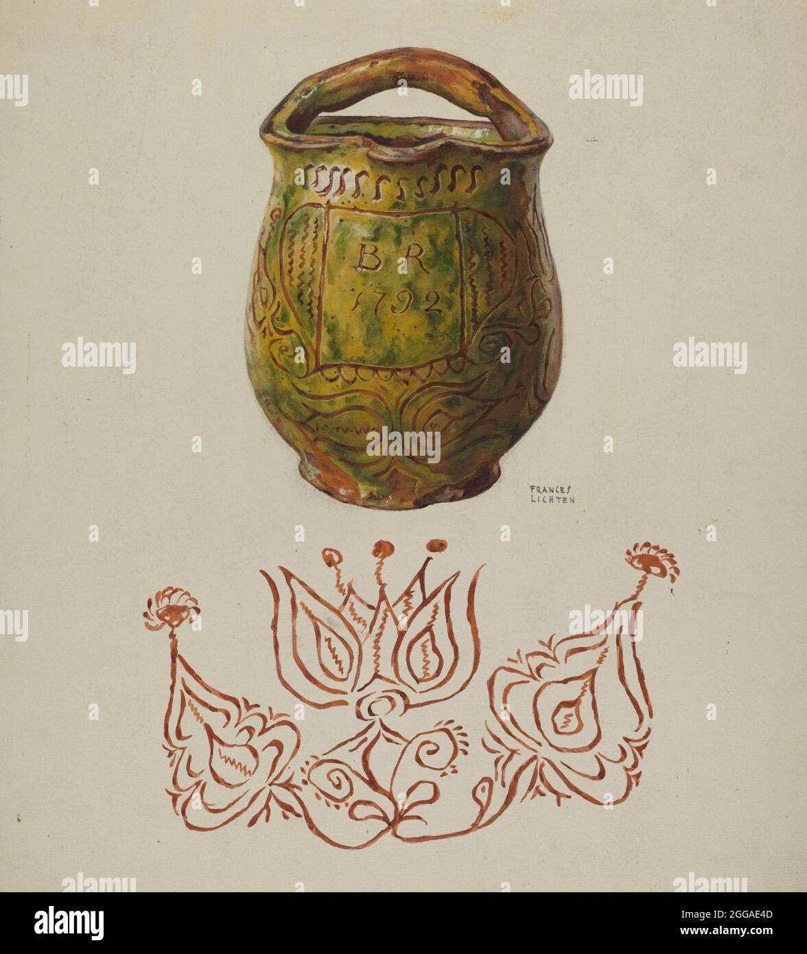 Pa. German Jug, c. 1937 Stock Photo - Alamy