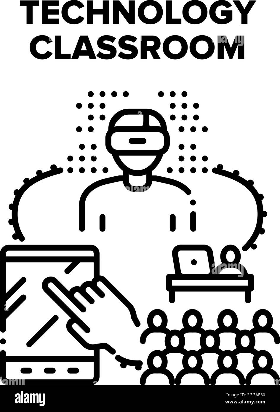 Technology Classroom Vector Concept Illustration Stock Vector Image ...