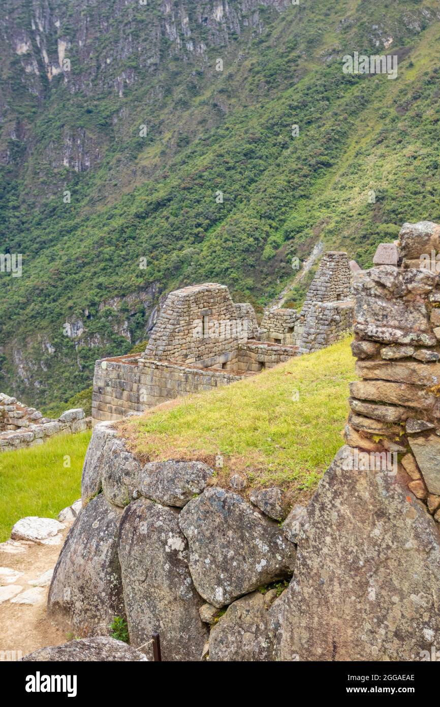 Archaeological remains of Machu Picchu located in the mountains of ...