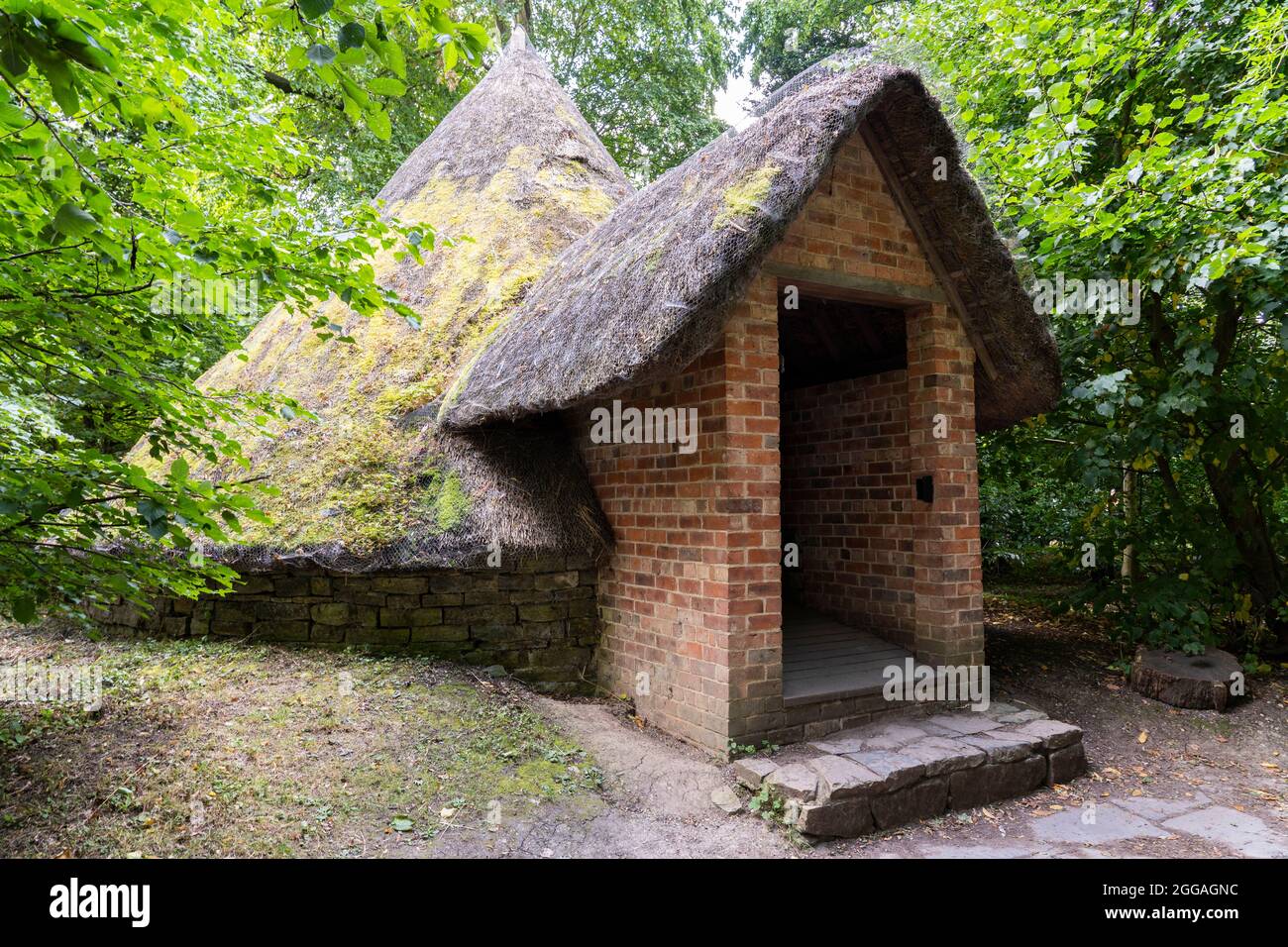 The restored ice house at Croome Park with a tee-pee style thatched ...