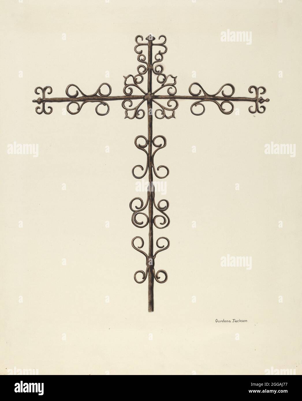 Wrought Iron Cross (Restored), c. 1938 Stock Photo - Alamy