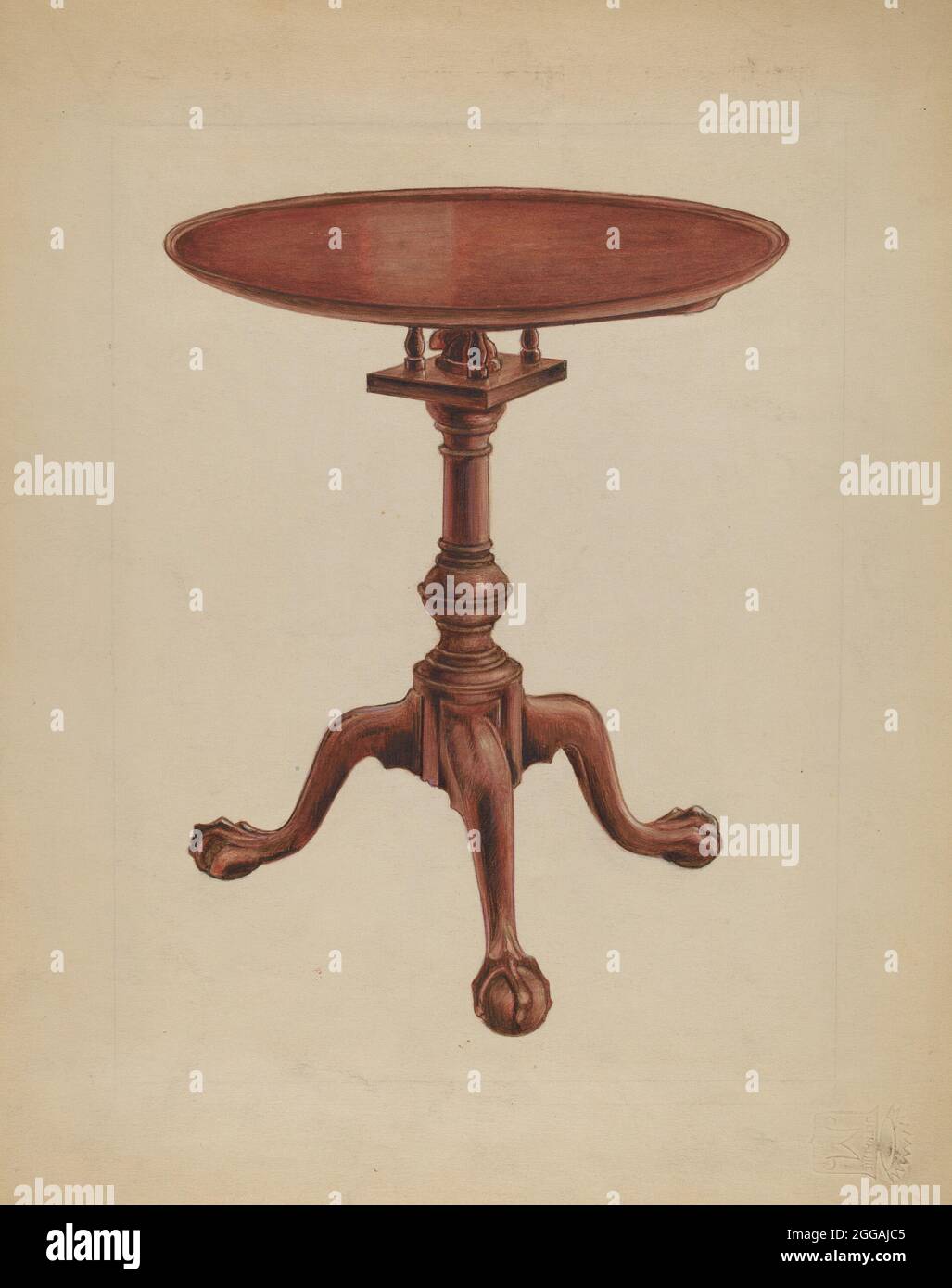 Circular tripod table hi-res stock photography and images - Alamy