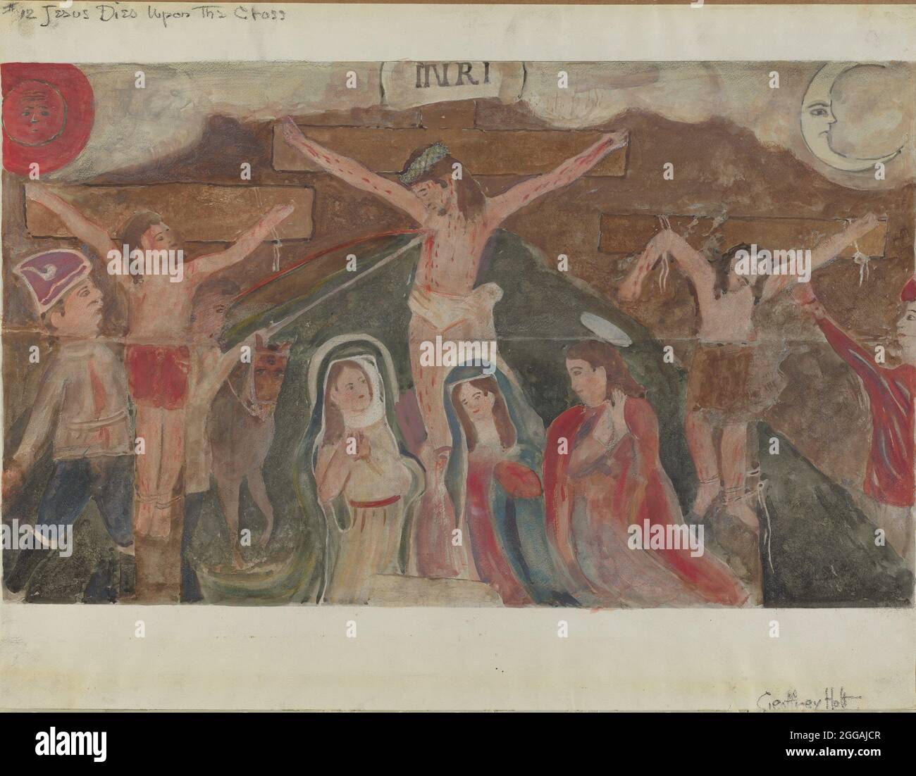 Station of the Cross No. 12: "Jesus Dies Upon the Cross", c. 1936 Stock ...