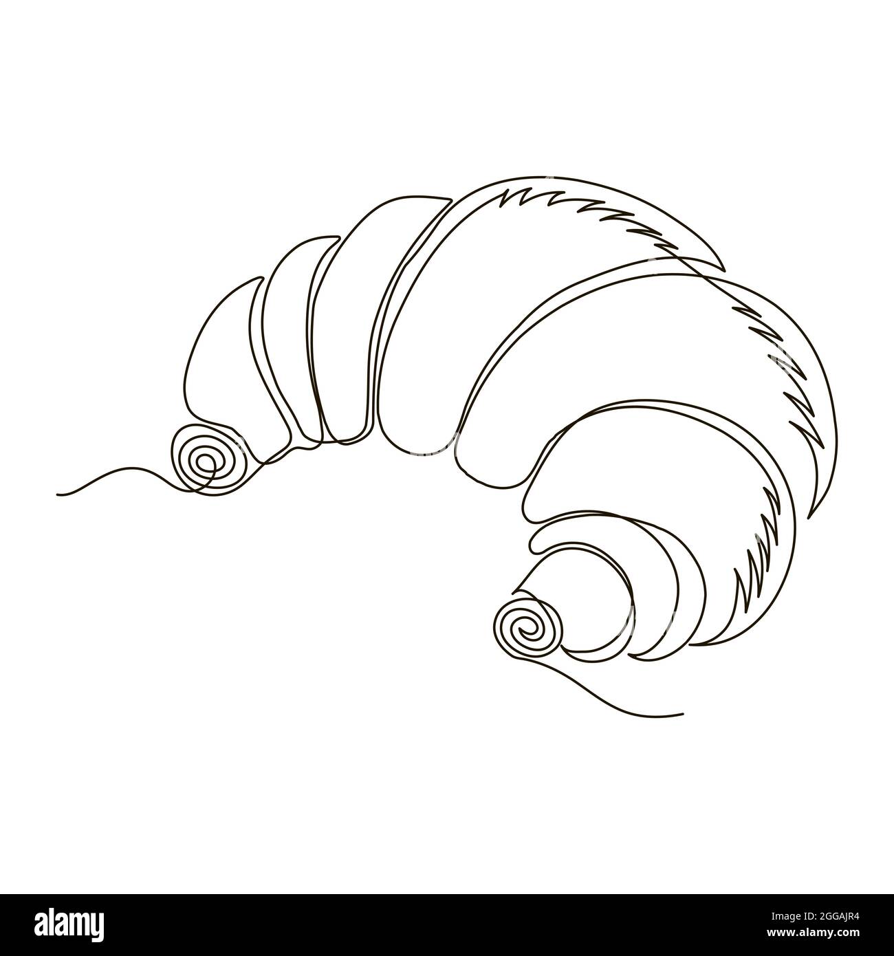 One Continuous Line Drawing. Fast Food Doodle. Modern Minimalistic ...