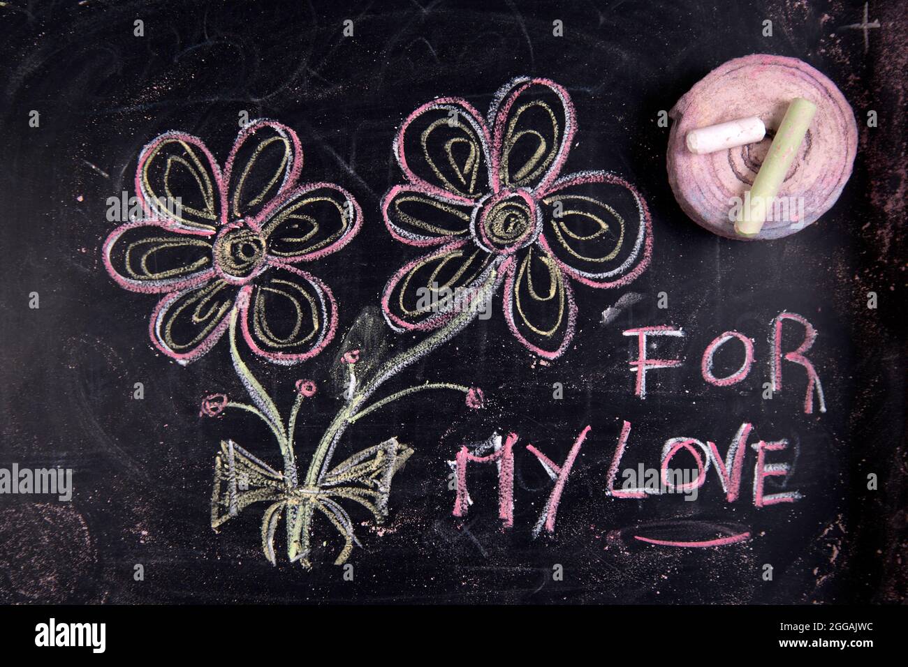 Graphical representation of two flower, symbol of love and gratitude ...
