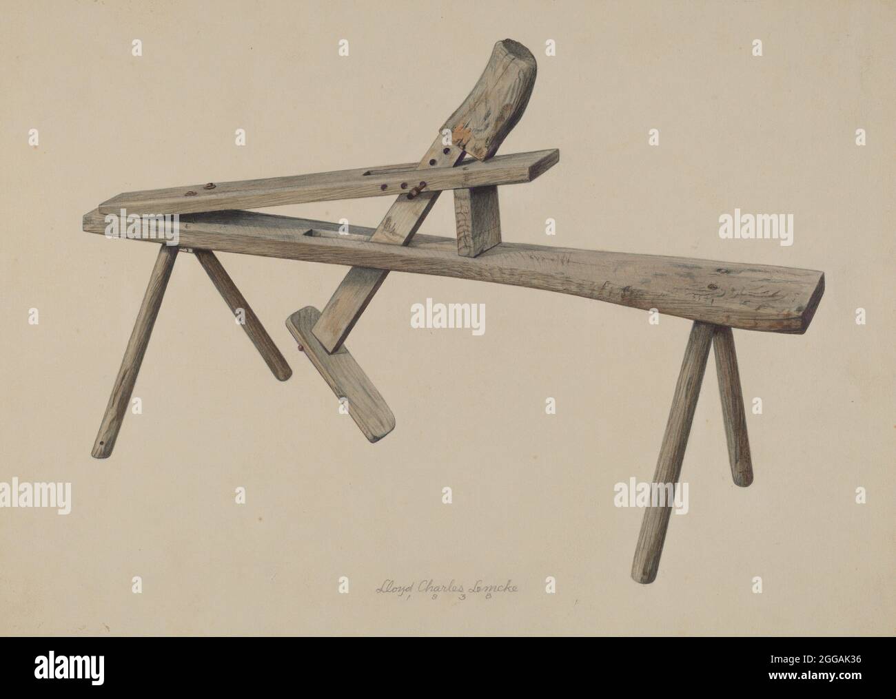 Wood Carver's Bench, 1938 Stock Photo - Alamy