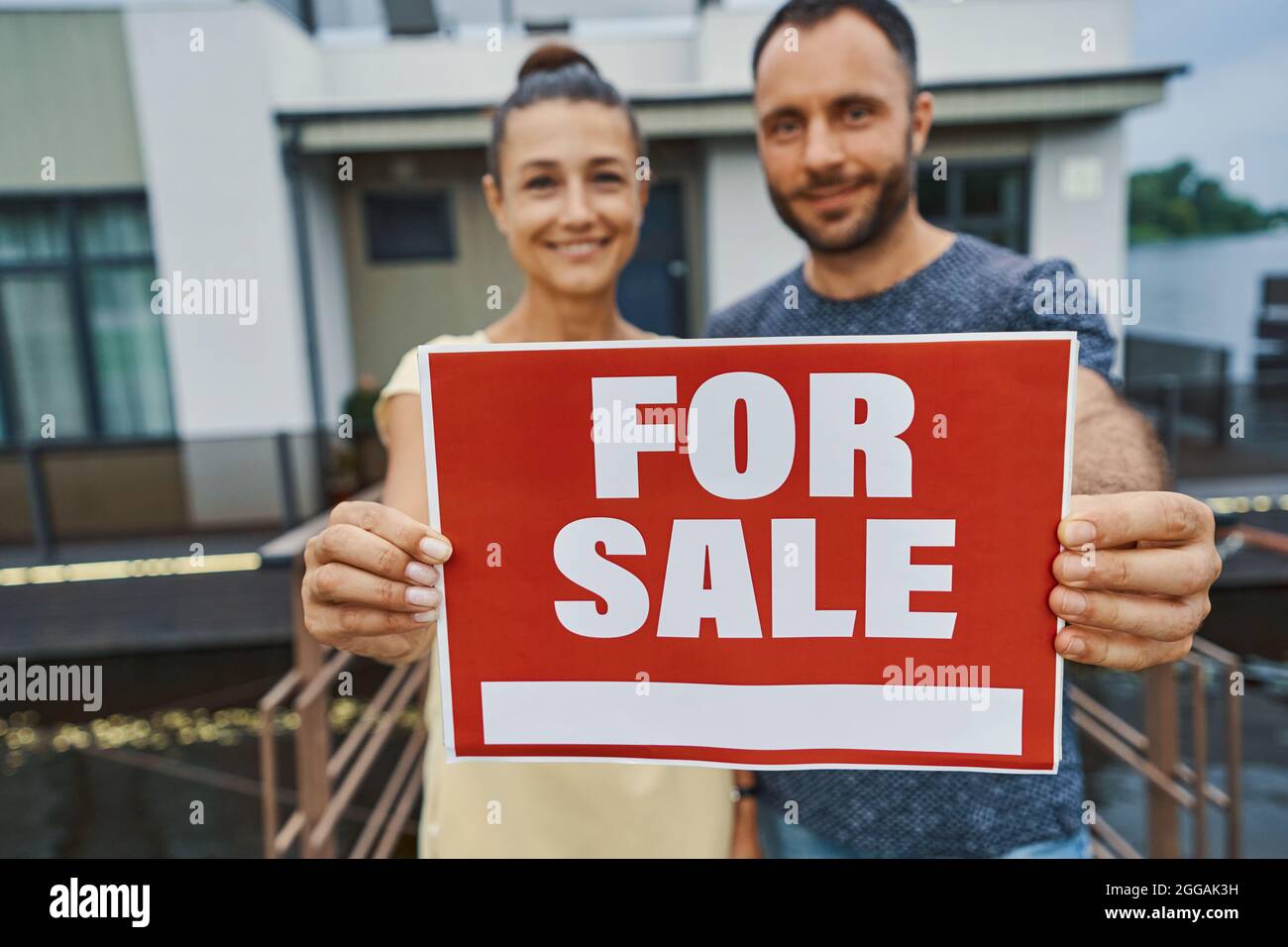 Selling beautiful house and moving to another one Stock Photo - Alamy