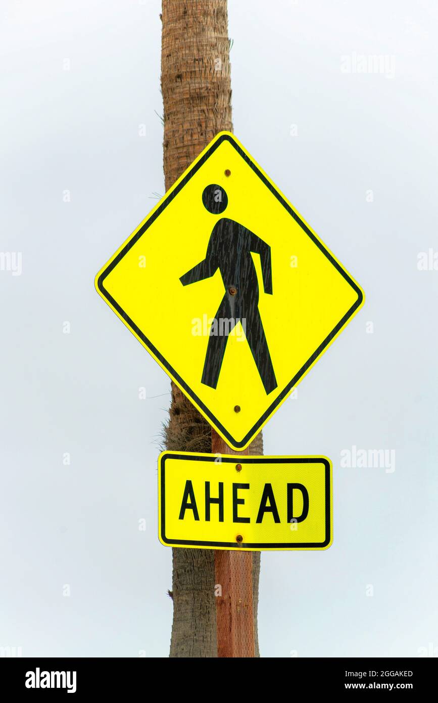 Vertical shot of an Ahead sign Stock Photo - Alamy