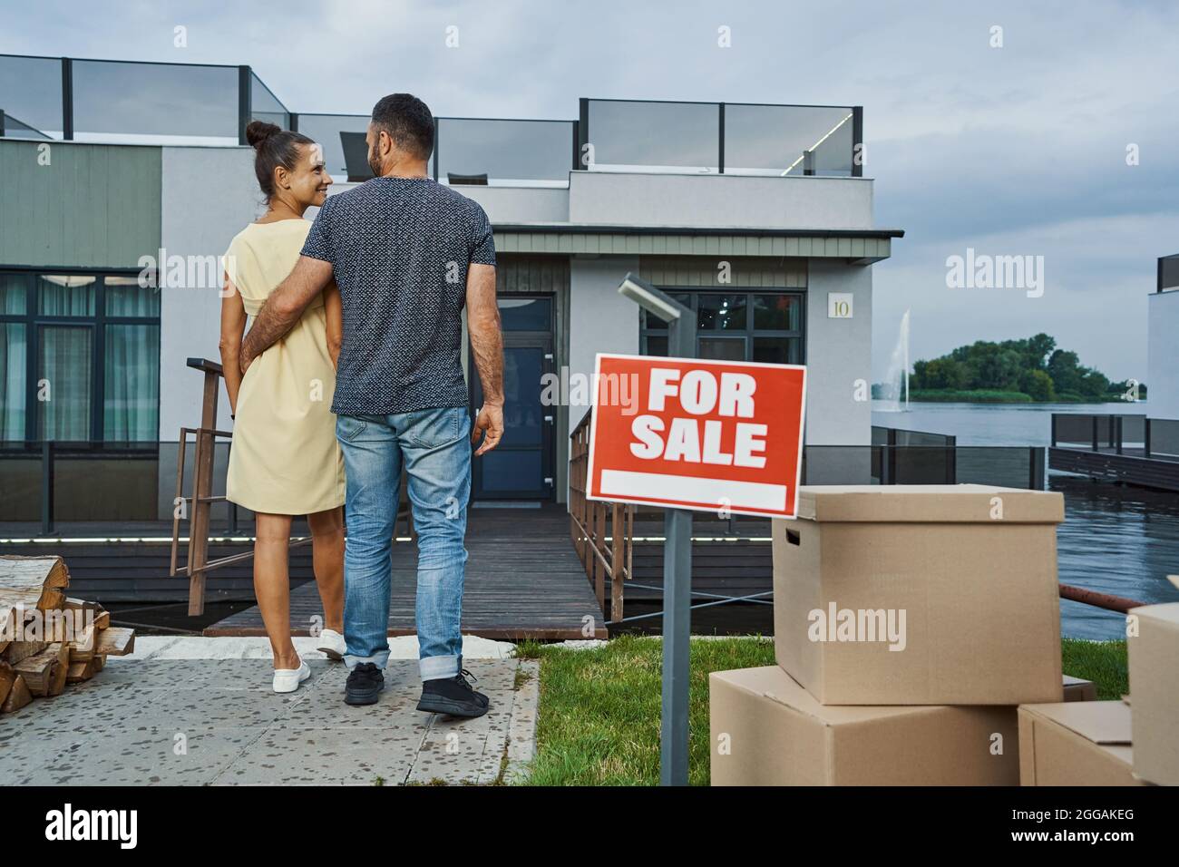 Welcome to our new home my dear Stock Photo - Alamy