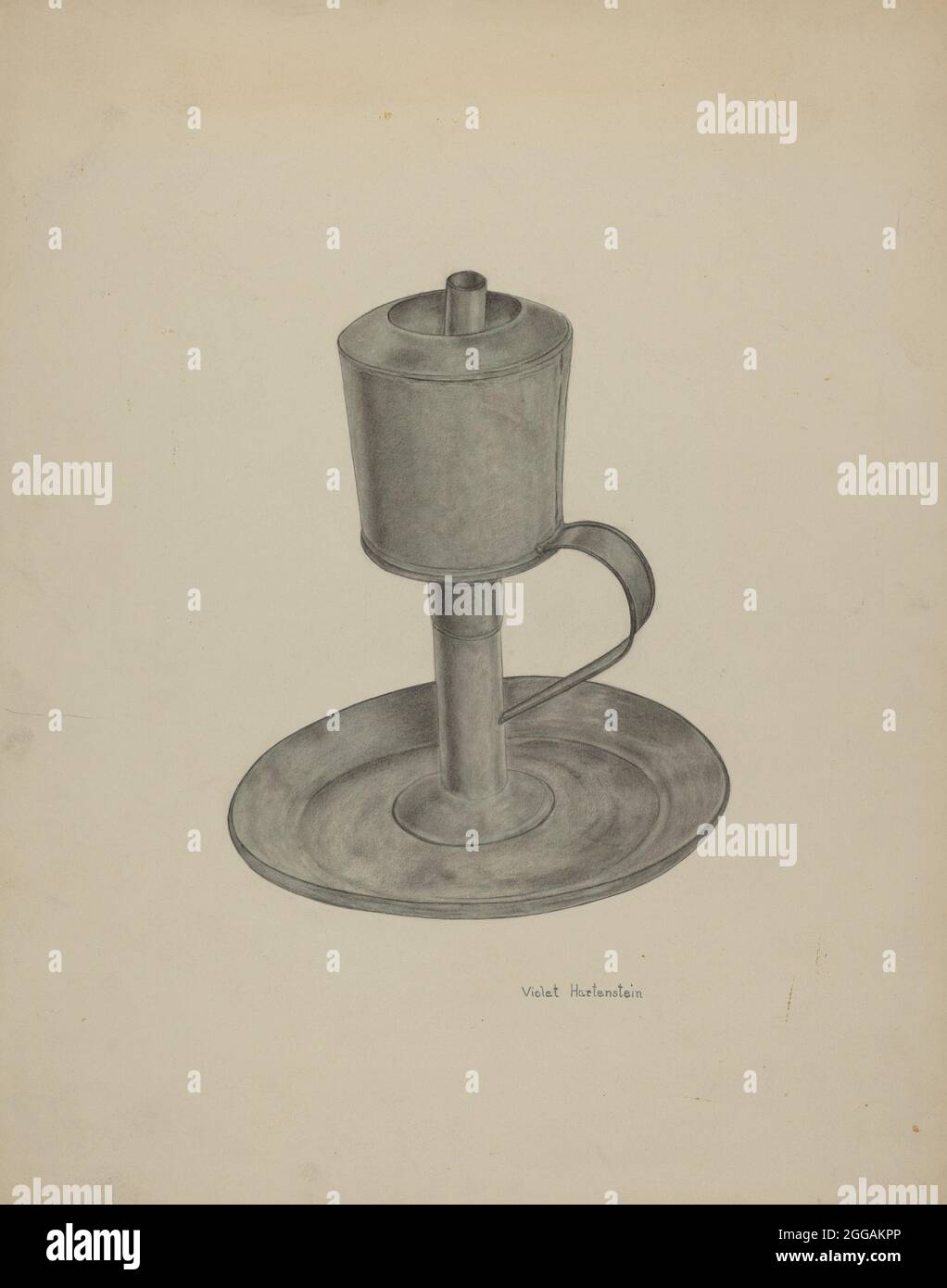 Pewter Grease Lamp, c. 1941 Stock Photo - Alamy