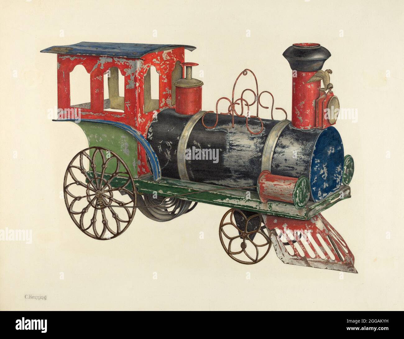 Toy Locomotive, c. 1940 Stock Photo - Alamy