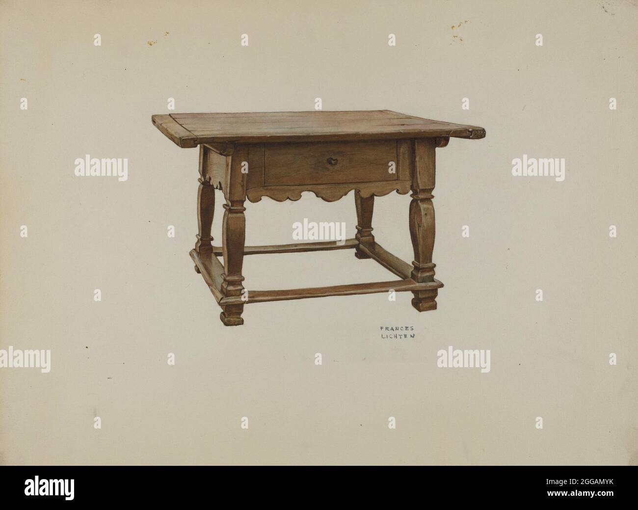 Pa. German Table, c. 1937 Stock Photo - Alamy