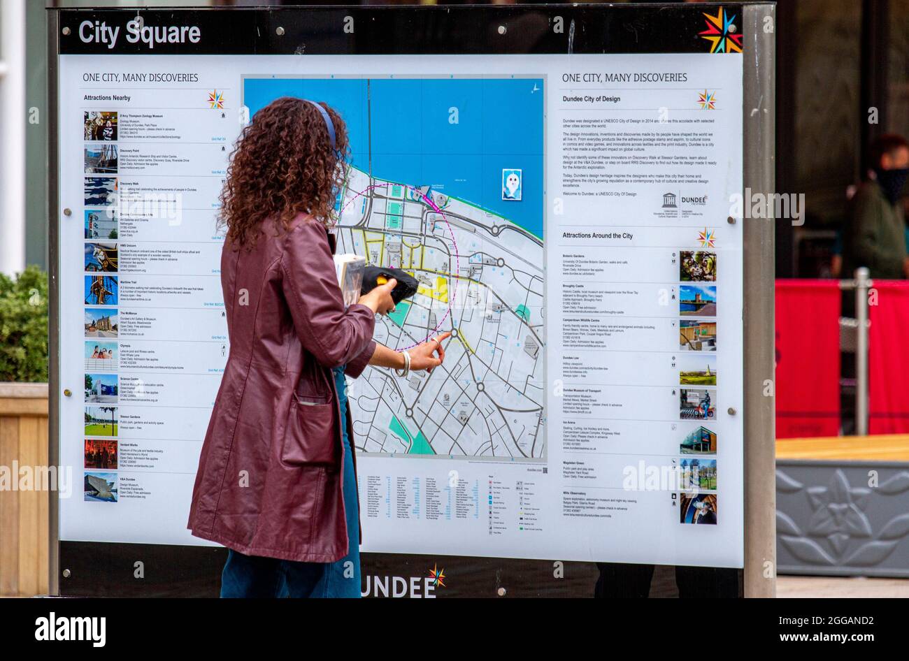 Map of dundee attractions hi-res stock photography and images - Alamy