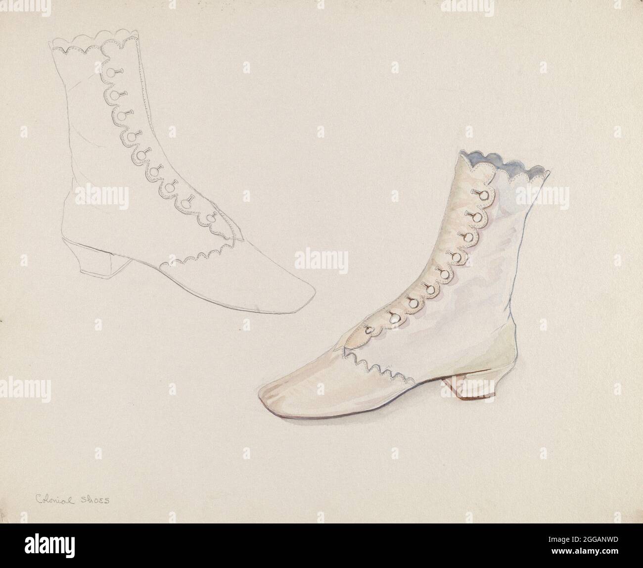 Quaker Wedding Shoes, c. 1936 Stock Photo - Alamy