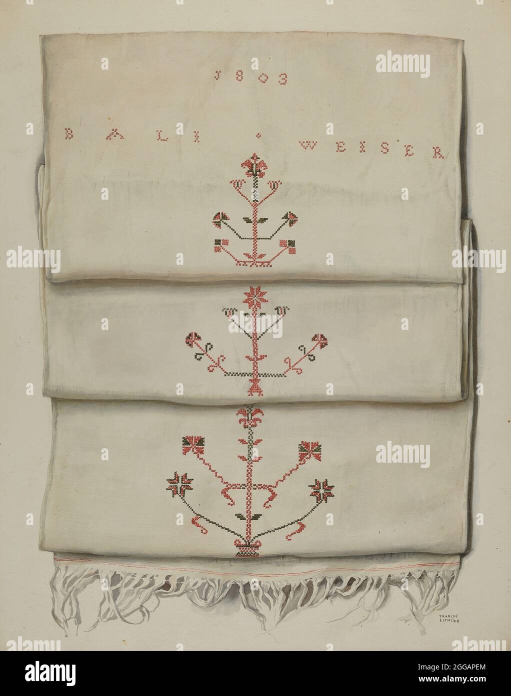 Embroidered towel hi-res stock photography and images - Alamy