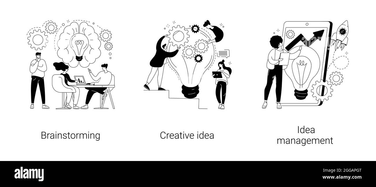 Creative thinking abstract concept vector illustrations Stock Vector ...