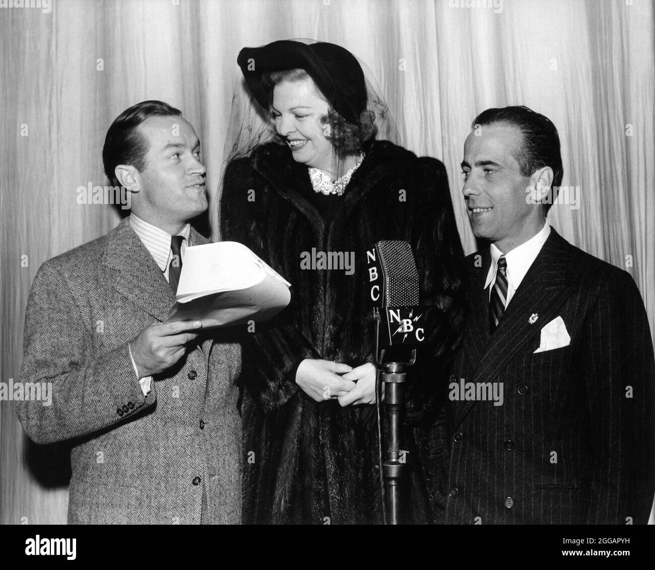 BOB HOPE MAYO METHOT and Her Husband HUMPHREY BOGART on MARCH OF DIMES ...