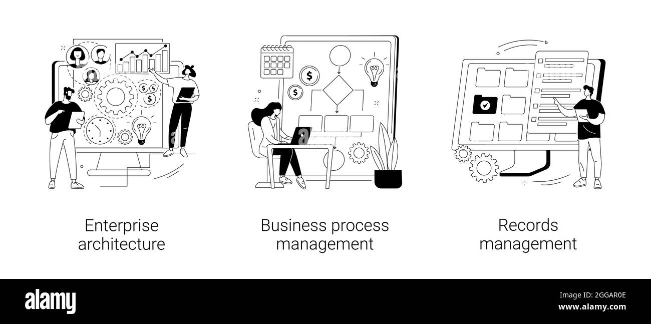 Corporate software abstract concept vector illustrations Stock Vector ...