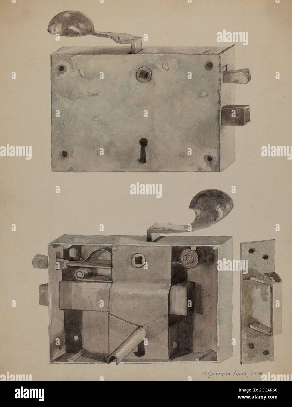 Wrought iron lock hi-res stock photography and images - Alamy