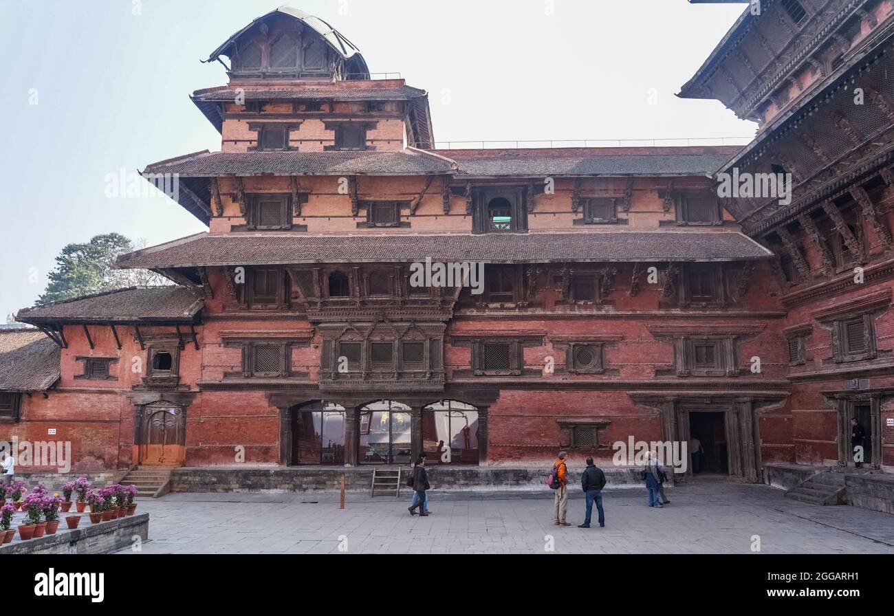 Nasal Chowk courtyard of the Hanuman Dhoka Royal Palace in Kathmandu ...