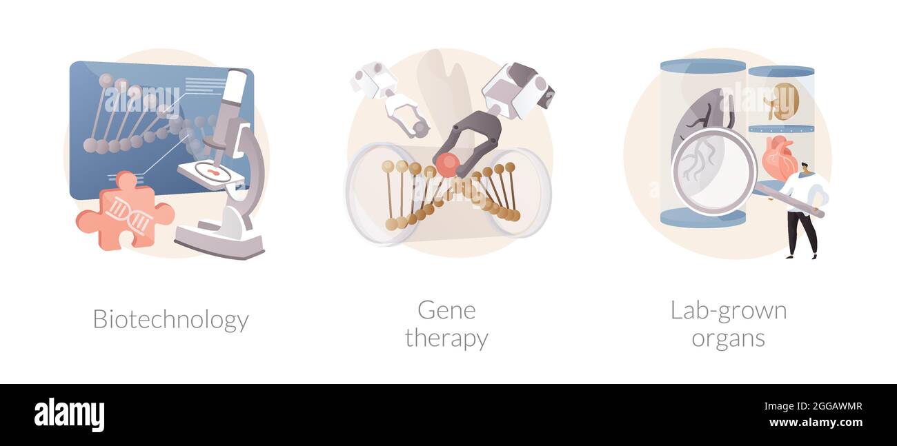 Bioengineering industry abstract concept vector illustrations Stock ...