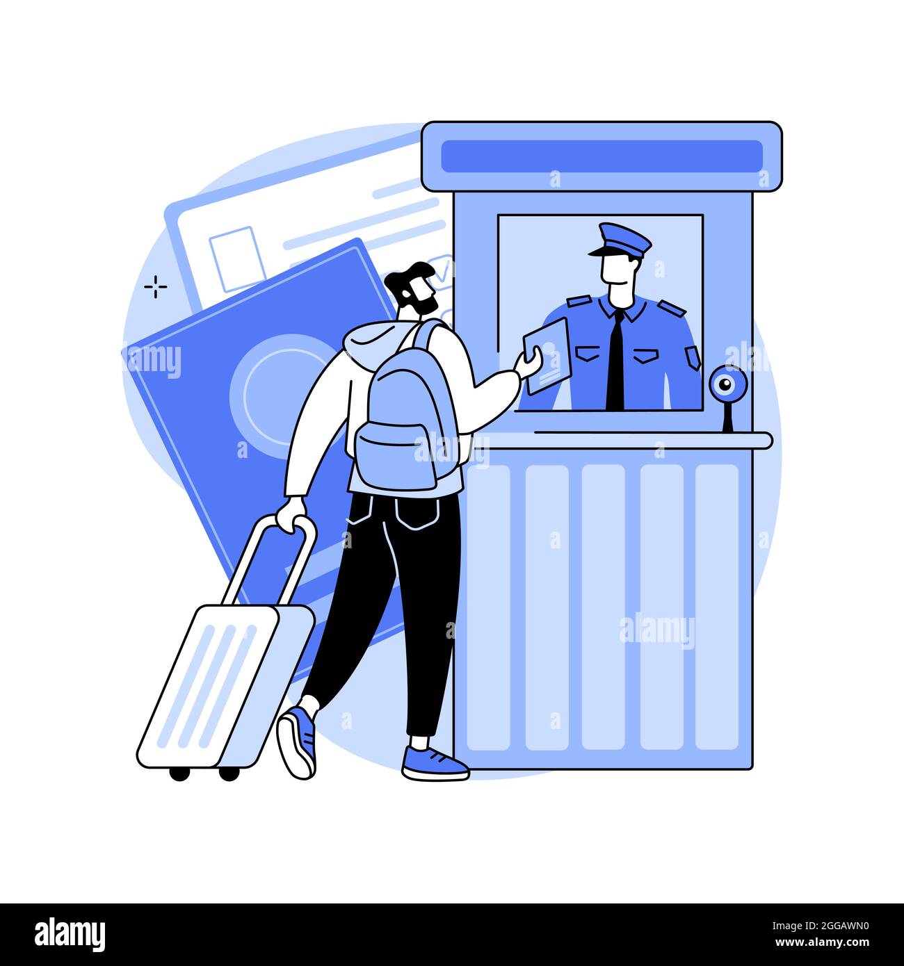 Migration control abstract concept vector illustration Stock Vector ... Migration control abstract concept vector illustration Stock Vector ...