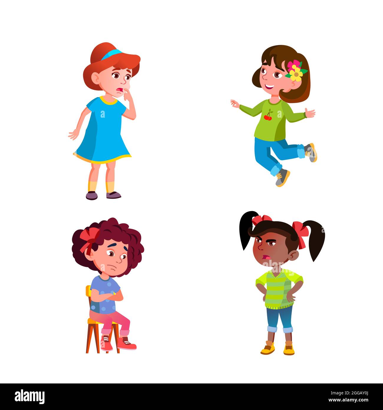 Girls emotions Stock Vector Images - Alamy